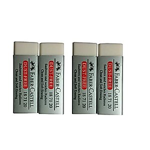 [Pack of 4] Faber-Castell LARGE Pencil Eraser Dust Free Clean and Extra Soft Erasing for ART, OFFICE, SCHOOL USE (6.2x2x1.25cm)