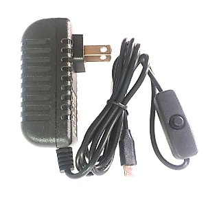 EZ-FIT Raspberry Pi 4/4B Power Supply Adapter ON/Off Switch USB-C Type C 5V 3A US Plug