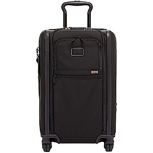 TUMI Alpha International Expandable Carry On Suitcase, Black, One Size