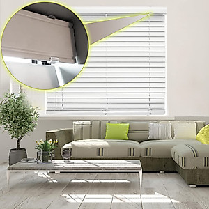 2.5 Inch Valance Clips, Clear Plastic Valance Clips for Blinds, Hidden Window Blind Clips for Horizontal Blind Valance (6 PCS)