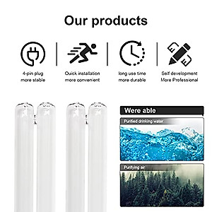 Two 36W 36 Watt UV Bulb Lamp 2G11 Base-4 Pin For JEBAO, New