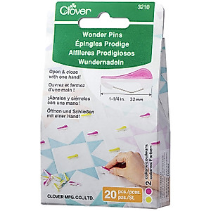 CLOVER Wonder Sewing Pins, Yellow and Pink
