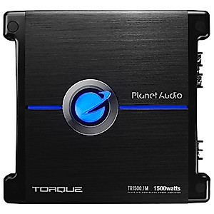Planet Audio TR1500.1M Monoblock Car Amplifier - 1500 Watts, 2/4 Ohm Stable, Class A/B, Mosfet Power Supply, Great for Subwoofers