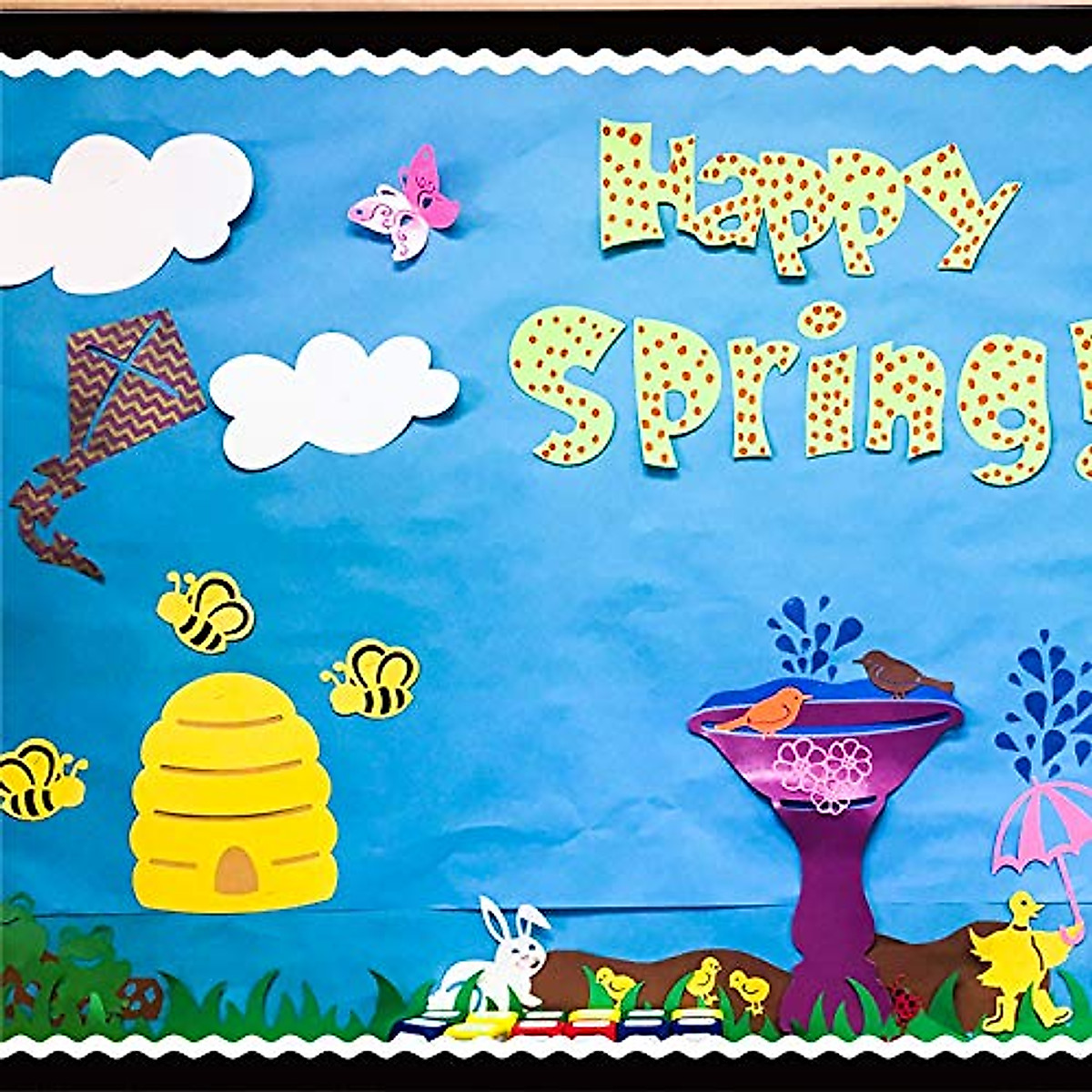 Black Bulletin Board Borders for Classroom Decoration Scalloped 36ft