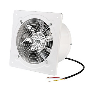 8 inch Exhaust Fan Through Wall Extractor Exhaust Ventilation Fan 110V Exhaust Smoke Fan Ventilation for Kitchen, Bathroom,laundry room,Toilets, Garage, Shopping Mall and Office (500 CFM/White)