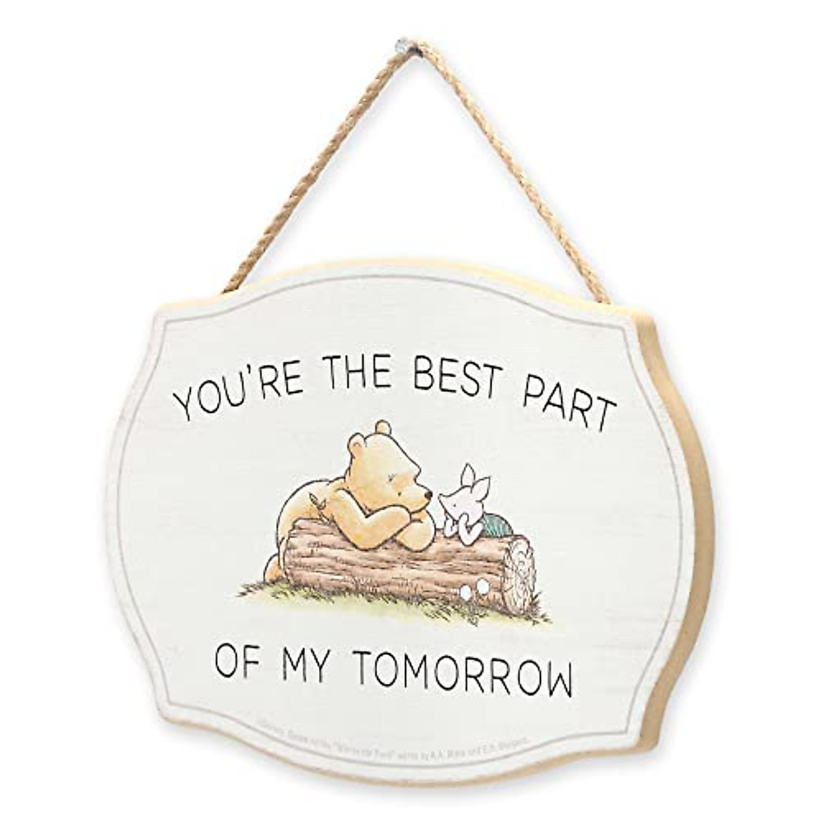Disney Winnie the Pooh You're the Best Part Hanging Wood Wall Decor - Adorable Winnie the Pooh Sign for Home