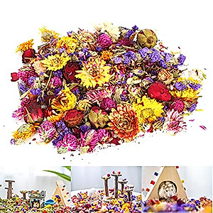 GLOGLOW Small Pet Bedding, Dried Flowers Padding for Squirrels Guinea Pigs Rabbits Chinchillas Hamsters Gerbils(100g) Treats