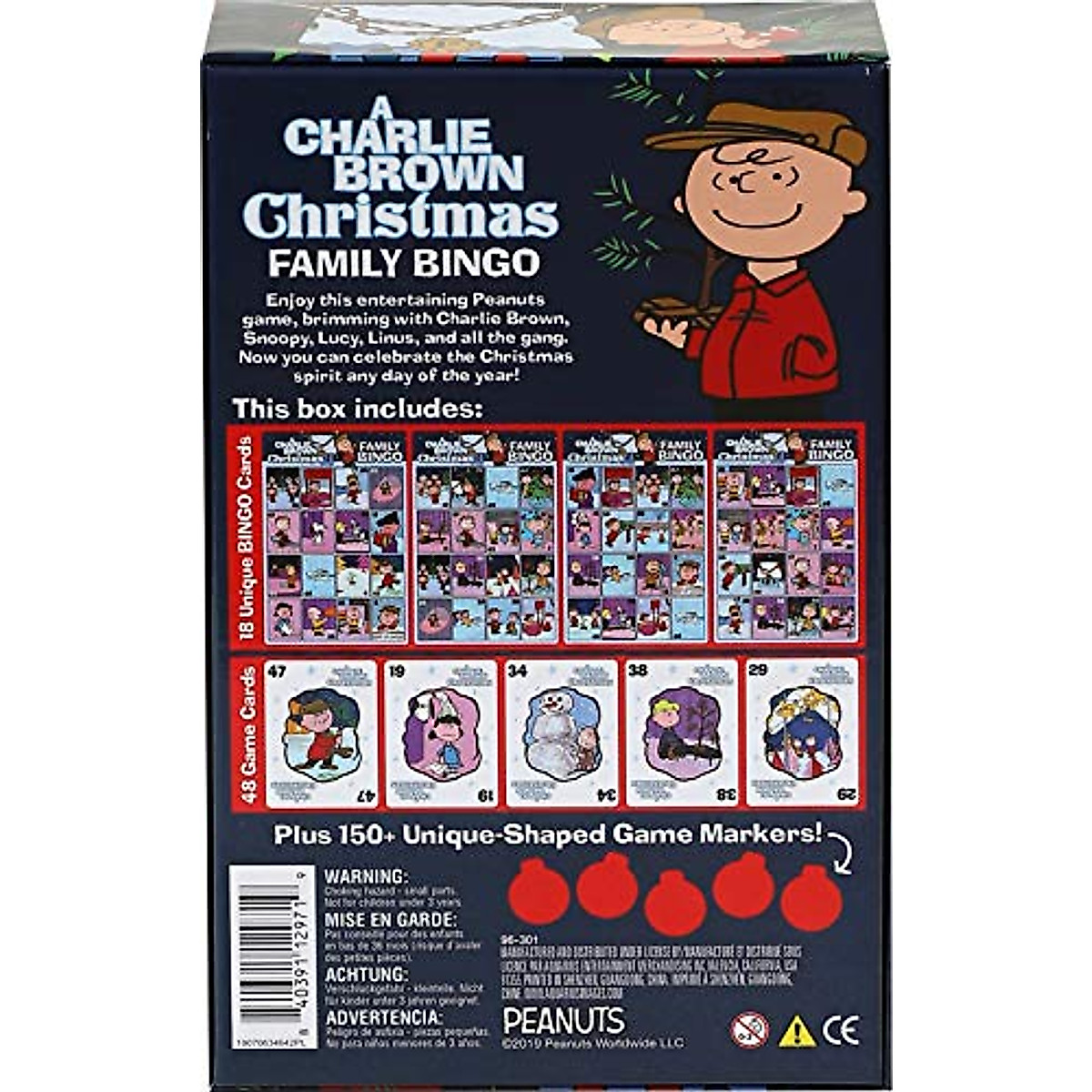 AQUARIUS - Peanuts Charlie Brown Christmas Family Bingo Game