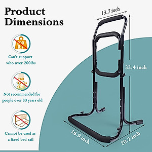 Chair Lift Assist Devices for Seniors Elderly Sit to Stand Lift Standing Aids Supports Grab Bar Help Patient Stand Up & Mobility in Front of The Sofa, Recliner Chair, Toilet