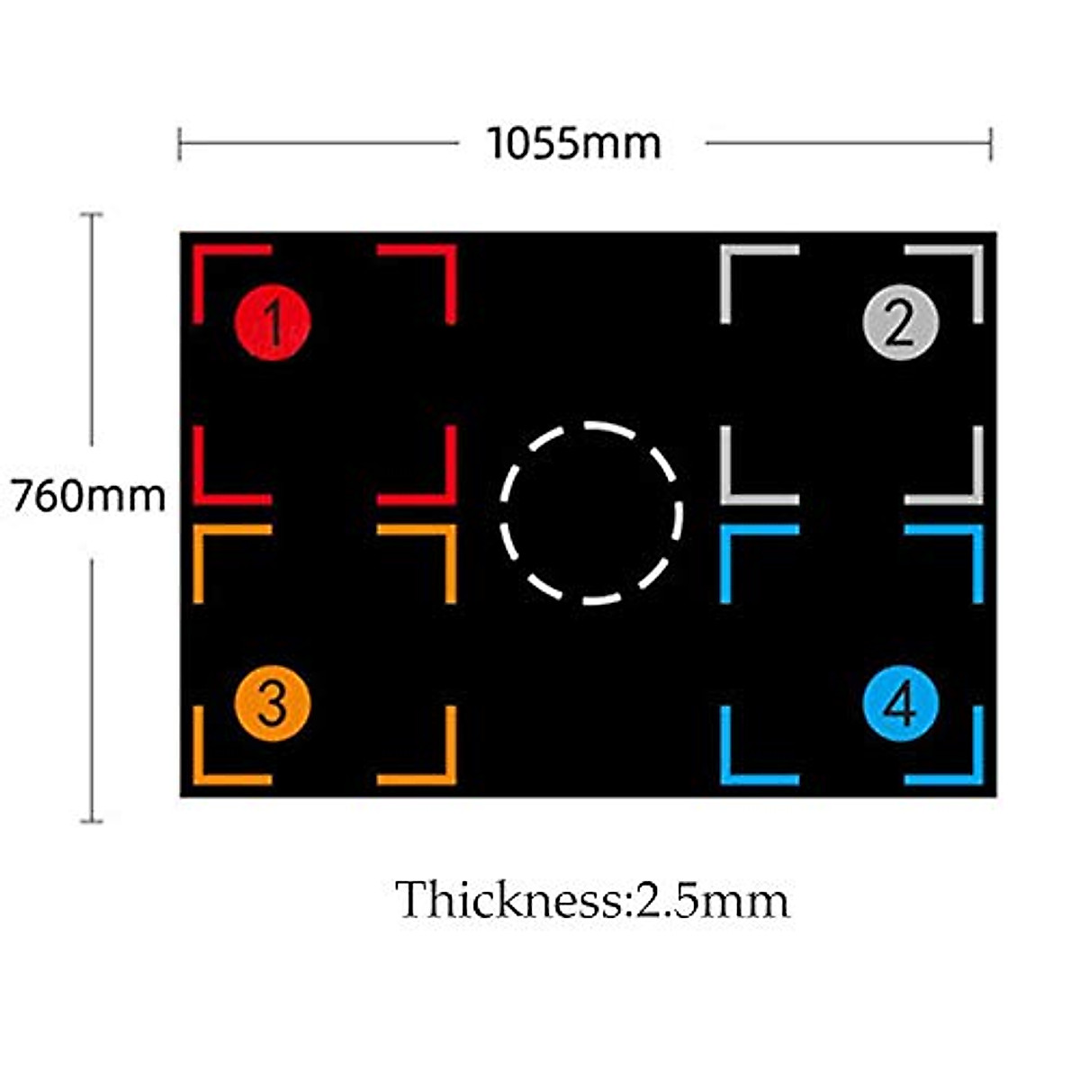 Basketball Footstep Training Mat, Non-Slip Regular Training System Blanket, Dribble Silent Sports Auxiliary Props,Training Pace Ball Control Player Equipment