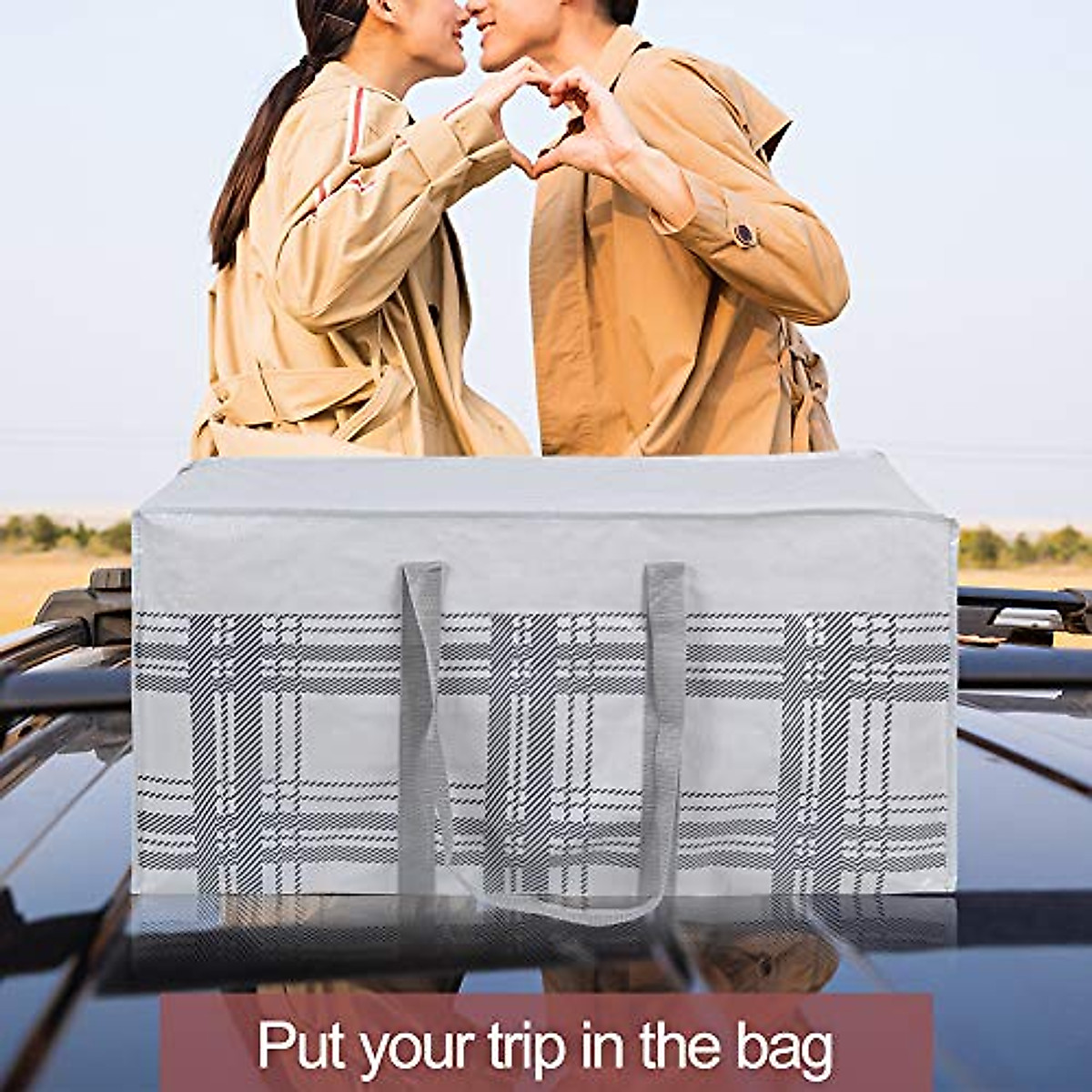 UL Source Moving Bags Extra Large Tote Storage Space Saver Bags 8PACKS Closet Organization Heavy Duty Storage Moving Bags with Zipper and Strong Handles for Shoes,Blanket,Pillow, Moving Supplies,Clothes Storage