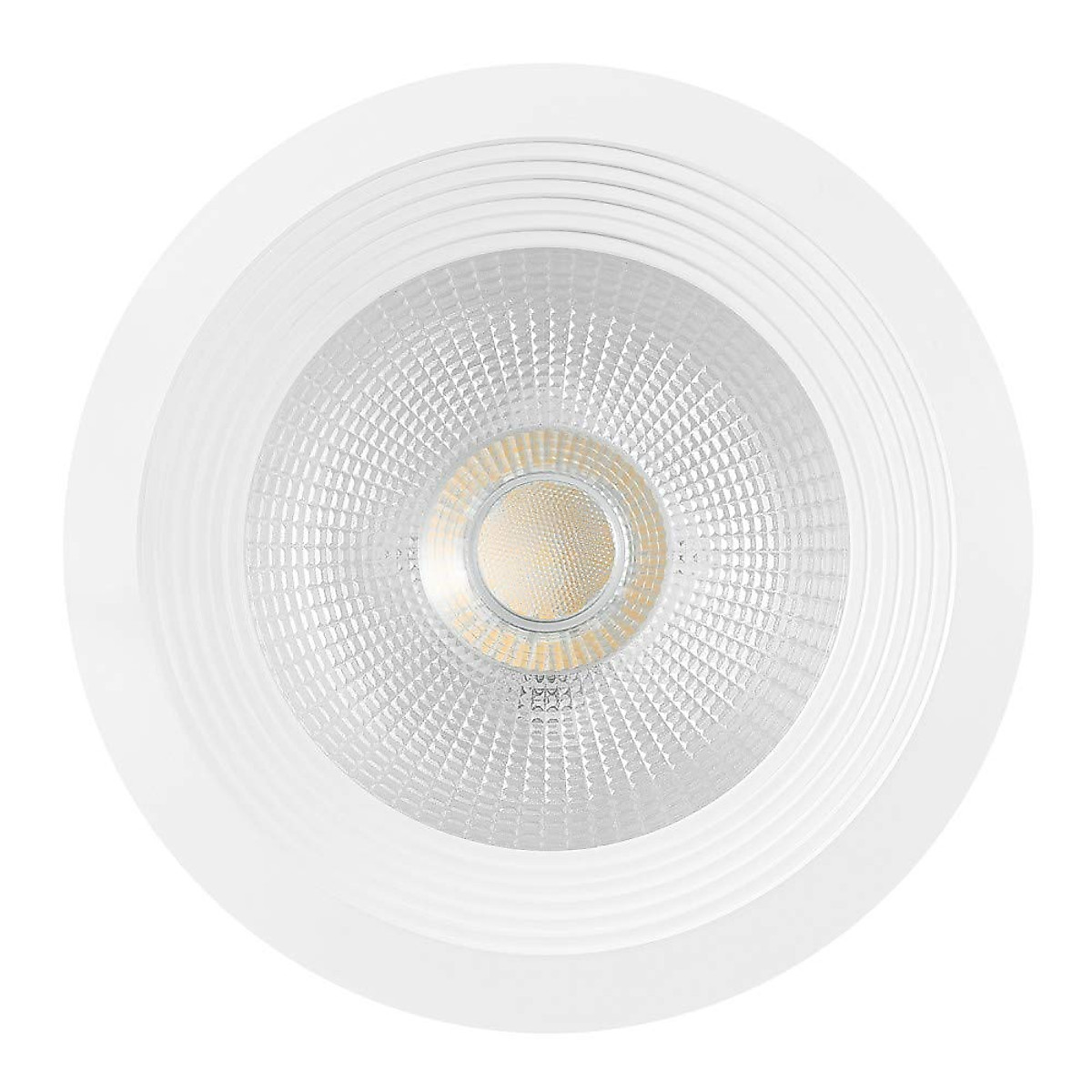 6" LED Integrated Ridged Spot Baffle Round Trim Recessed Lighting Kit 4-Pack, 11 Watts, Energy Star, CEC Title 24 Compliant, IC Rated, Dimmable, White, 6.25" Hole Size,91340