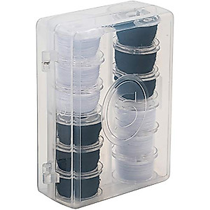 Singer Bobbins Class 15 Threaded Notion, Black, White