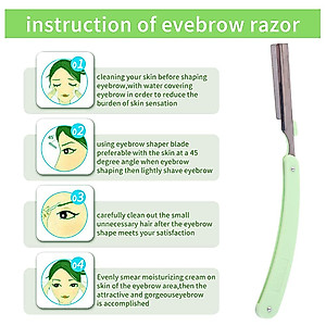 ANMIREKEN Eyebrow Razor, 20Pack Eyebrow Trimmers, Multipurpose Tool for Trimming and Shaving Eyebrows, Facial Razor, Face Razors, Eyebrow Trimmer, Shaper Shaver for Women and Men, Creamy (White)