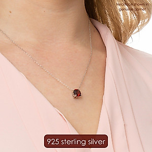 Cushion Cut Blue Topaz Necklace 925 Sterling Silver 18In Adjustable Chain Lobster Claw 8mm Topaz Pendant December Birthstone Necklace for Women Gemstone Necklace Birthstone Charms Birthstone Jewelry