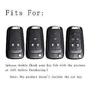 shunyang Key Case 4 Buttons TPU Flip Remote Key Fob Case Cover for Camaro Cruze Equinox Malibu SS Sonic Spark Volt Aveo Epica SAIL 3 Lacrosse Encore GL8 Regal Excelle