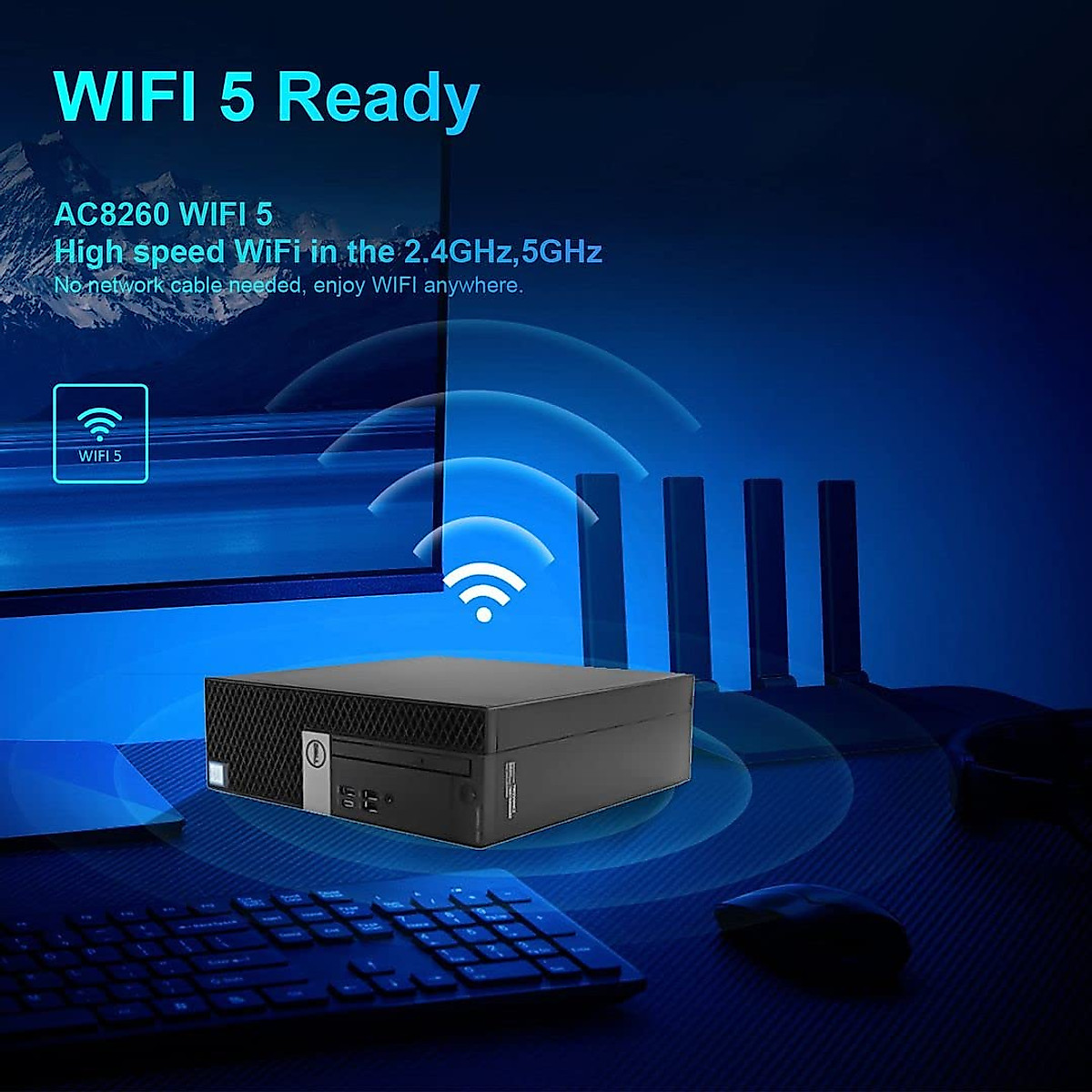 Dell OptiPlex 3040 Desktop i7-6700 Processor, 16GB RAM, 2 x 4K Monitor Support, Intel HD Graphics 530, Windows 10 Pro