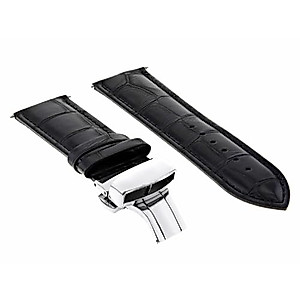 Ewatchparts 17-24MM LEATHER BAND STRAP DEPLOYMENT CLASP FOR IWC WATCH