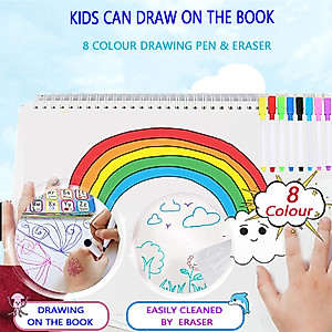 UOMNICUE Montessori Busy Book, 30 Themes Preschool Busy Book for Toddlers 3-6 Year Old, Preschool Learning Activity Book Quiet Book, Preschool Learning Materials for Autism Sensory & Kindergarten