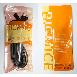 BICMICE 12Ft Extra Long 2 Prong Polarized Power Cord for Vizio-LED-TV Smart-HDTV E-M-Series Sound Bar 2 Slot Adapter-AC-Wall-Cable:IEC-60320 IEC320 C7 to NEMA 1-15P for Sharp Philips LED TV PS1 PS2