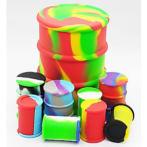 vitakiwi 500ml Wax Large Silicone Containers with 11ml 26ml Barrel Non-stick Jars (9pcs)