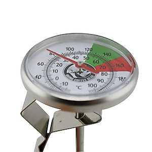 BrewGlobal Rhinoware Thermometer, Stainless Steel Long (RWTHERML)
