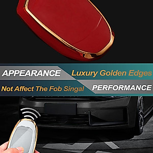 FEYOUN Key Fob Cover Compatible with Hyundai Elantra Elantra GT Ioniq Sonata Tucson Smart 4 Buttons TPU Remote Keyless Key Fob Case Protection Shell Accessories, Blue Gray