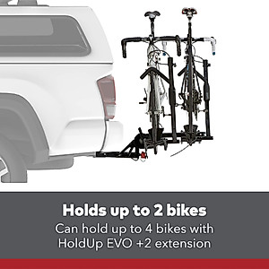YAKIMA, HoldUp EVO Tray-Style Hitch-Mounted Bike Rack for Cars, SUVs, Trucks and More, Carries 2 Bikes, Fits 1.25” Hitches, 1 1/4 in