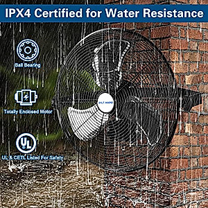 BILT HARD 3000 CFM Outdoor Wall Fan - High Velocity and Durable