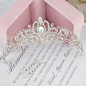 CIEHER AB Rhinestones Tiara Crowns for Women Girls Princess Crown Tiaras for Women Bridal Wedding Prom Quinceanera Birthday Crown Christmas Crown Gifts Hair Accessories for Women Girls