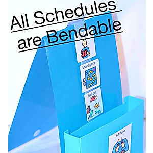 Two Strip Night & Day Daily Schedule Great Visual Behavioral Tool for Structure at Home, School & in The Community. (Laminate 60 PCS, Yellow)