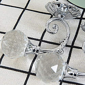 VOSAREA Pack of 2 Vintage Crystal Rose Pattern Wall Curtain Hook Coat Hat Handbags Towel Single Hook Wall Mount Hanger