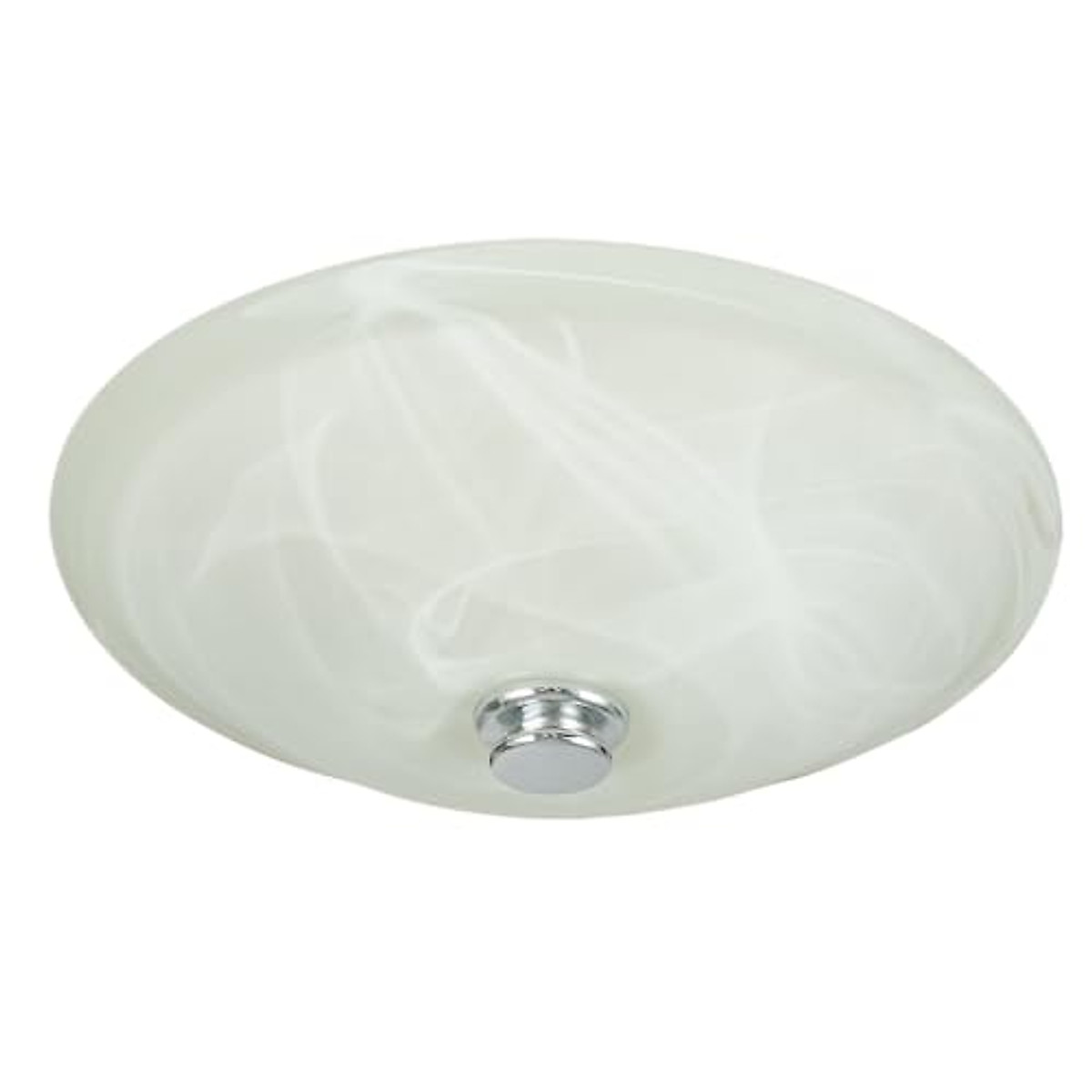 Hunter 80200az Boswell Decorative Bathroom Ventilation Fan with Light and 3 Interchangeable Finials Included (Chrome, White, and Oil-Rubbed Bronze), Swirled Marble Glass, 70 CFM
