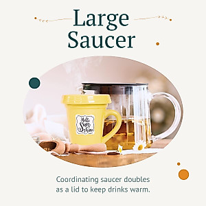 Divinity Boutique Yellow Flower Pot Mug - Hello Sunshine