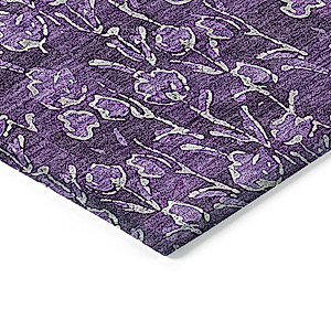 Addison Rugs Chantille ACN692 Purple 3' x 5' Indoor Outdoor Area Rug, Easy Clean, Machine Washable, Non Shedding, Bedroom, Entry, Living Room, Dining Room, Kitchen, Patio Rug