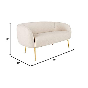 Safavieh Couture Collection Alena Glam Oatmeal Loveseat