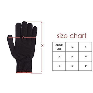 BASALT Cotton Working Gloves Cotton Knit Gloves Light-duty String Knit (6 Pairs, Medium)