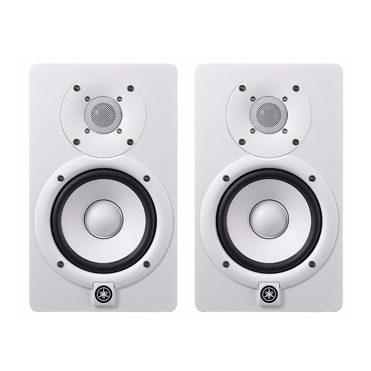 Yamaha HS5 W 5-Inch Powered Studio Monitor (White, 2-Pack) Bundle (2 Items)