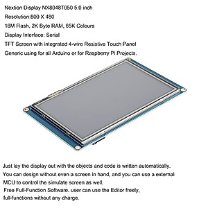 Ferwooh Nextion 3.5'' Display NX4832T035 Resistive Touch Screen + 5.0" NX4832T050 HMI TFT LCD Module