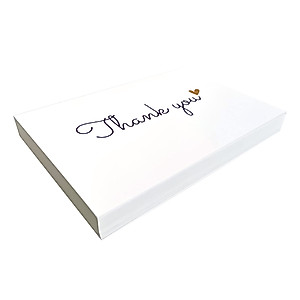 RXBC2011 50 Little Thank You Cards Gold Heart Design Bulk Thank you Notes for All Occasions 4 X 6 Inch
