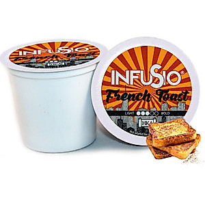 InfuSio 96 Count French Toast Medium Roast Single Serve Coffee Pods for Keurig K-Cup Brewers - InfuSio Premium Roasted Coffee Keurig 2.0 Compatible