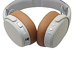 Poyatu Replacement Earpads for Skullcandy Crusher/ANC/EVO Bluetooth Wireless Hesh 3 & EVO & ANC Headphones Gray/Tan Memory Foam Ear Cushions Earbuds Ear Pads Repair Parts Brown