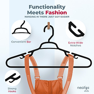 18pk Extra Large Hangers for Plus Size Clothes - Heavy Duty Hangers Oversized - Extra Wide Plastic Coat Hanger for Uniforms, Jerseys, Jackets - Big and Tall Hangers for Men - Large Hangars (White)