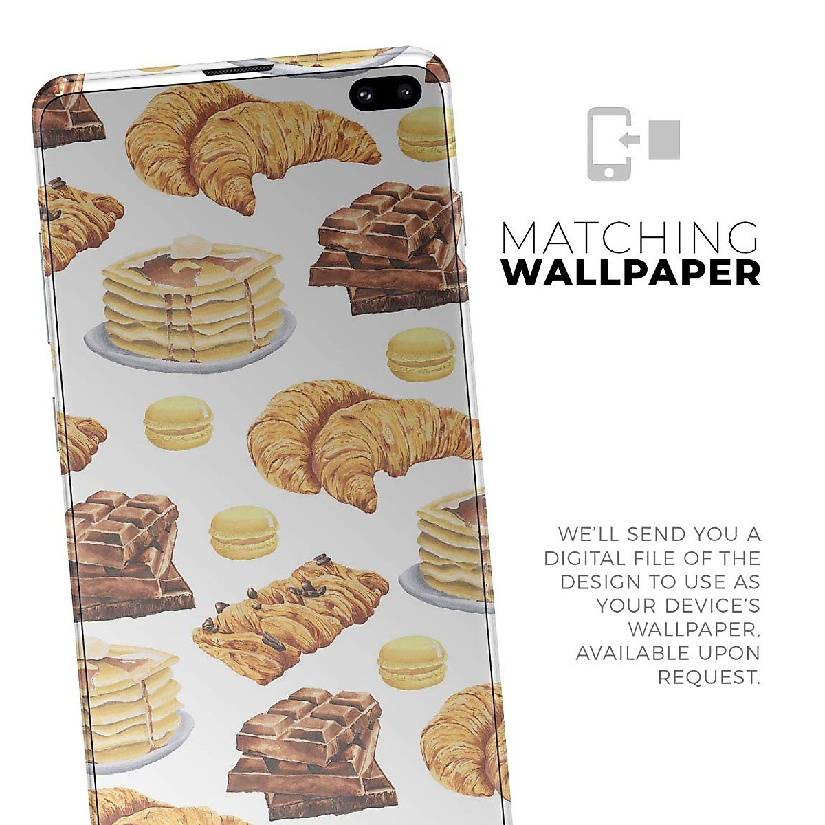 DesignSkinz Yummy Galore Bakery Treats v5 Protective Vinyl Decal Wrap Skin Cover Compatible with The Samsung Galaxy S20 (Screen Trim & Back Glass Skin)