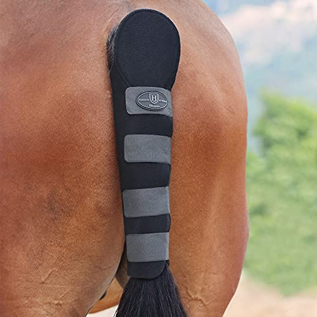Harrison Howard Neoprene Horse Tail Guard Equine Tail Wrap Gray