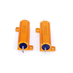 LM YN 50 Watt 12 Ohm 5% Wirewound Resistor Electronic Aluminium Shell Resistors Gold (Pack of 2)