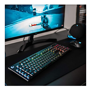 Logitech G G915 LIGHTSPEED Wireless RGB Mechanical Gaming Keyboard (GL Tactile) Bundle with Wireless Gaming Mouse, MX Palm Rest and 4-Port USB 3.0 Hub (4 Items)