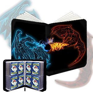 Trading Card Binder 4-Pocket for Trading Cards Holder Sleeves Portable Card Collector Book Fits 400 Cards with 50 Removable Sleeves Card Storage with Zipper Holder
