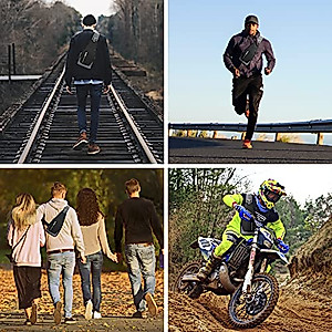 Sling Backpack for Men Women Bag Small Waterproof Crossbody Shoulder Chest Daypack with USB Charging Port for Travel Hiking Sport Casual