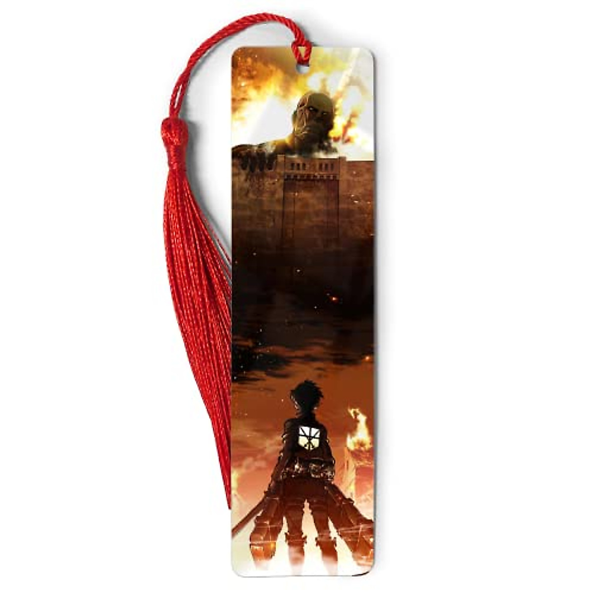 Bookmarks Metal Ruler Attack Measure Titans Bookworm Bookography Reading Tassels for Book Bibliophile Gift Reading Christmas Ornament Markers